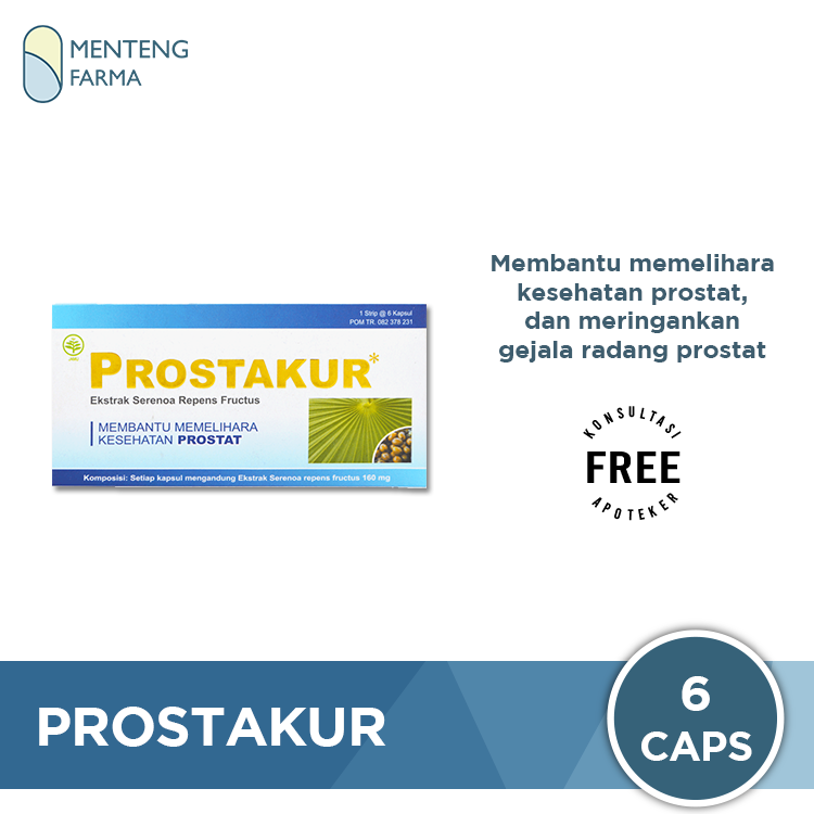 Prostakur 6 Kapsul - Memelihara Kesehatan Prostat – Menteng Farma