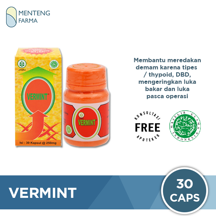 Vermint 30 Kapsul - Obat Demam Tipes dan DBD – Apotek