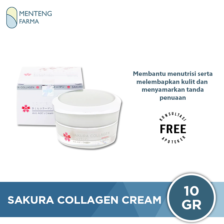 Sakura Collagen Anti AGE's Cream 10 Gr - Krim Anti Penuaan Kulit Wajah ...