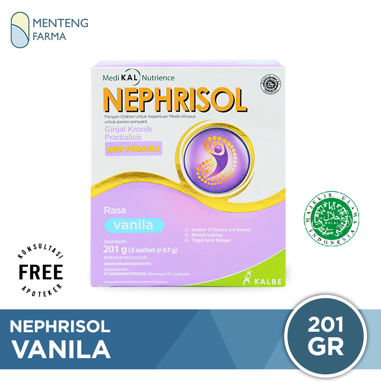 Nephrisol Vanila 201 Gram - Susu Rendah Protein Khusus Pasien Ginjal P ...