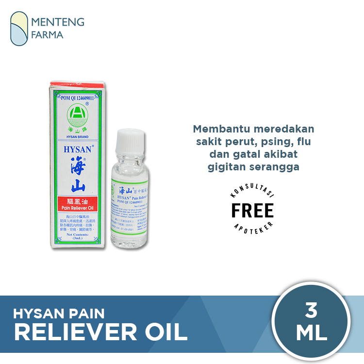 Hysan Pain Reliever Oil 40 mL - Minyak Angin Pereda Nyeri Otot & Sendi ...