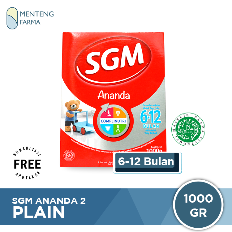 SGM Ananda 2 (6 - 12 Bulan) Formula Bayi Bubuk 1000 Gram – Apotek