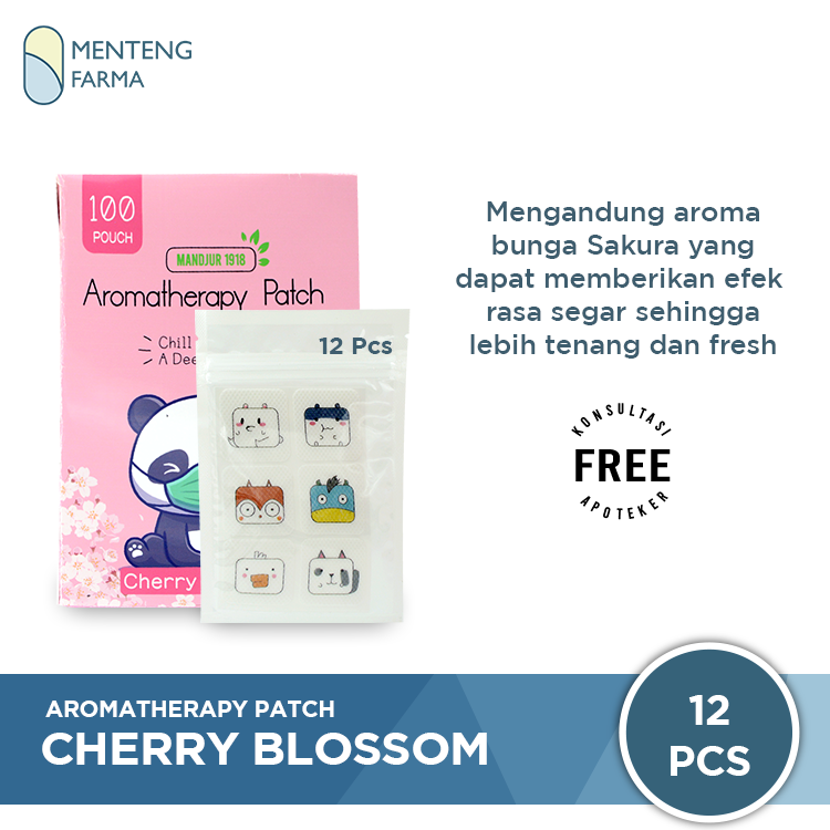 Mandjur 1918 Aromatherapy Patch Cherry Blossom Sachet (12 Patch) – Apotek
