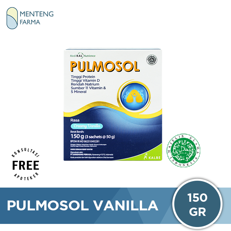 Pulmosol Vanila 150 Gram - Susu Nutrisi Kesehatan Pernapasan – Apotek