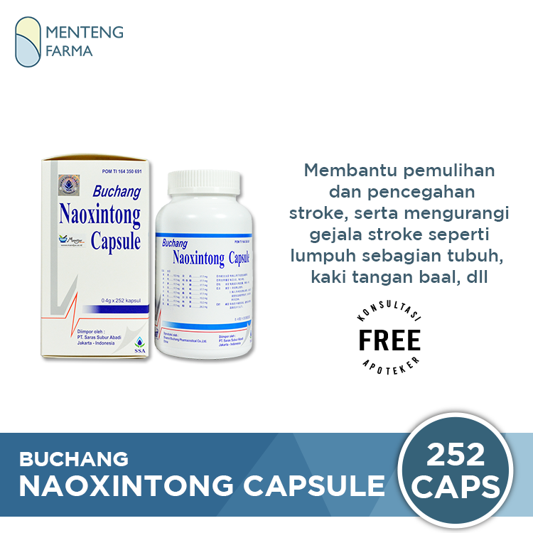 Buchang Naoxintong Botol Isi 252 Capsule - Obat Stroke dan Hipertensi ...