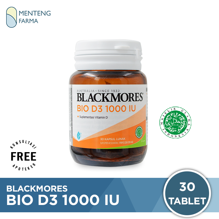 Blackmores Bio D3 1000 IU 30 Kapsul - Suplementasi Vitamin D – Apotek