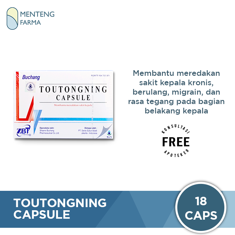 Toutongning Capsule - Obat Herbal Sakit Kepala Berat / Ringan, Migrain ...