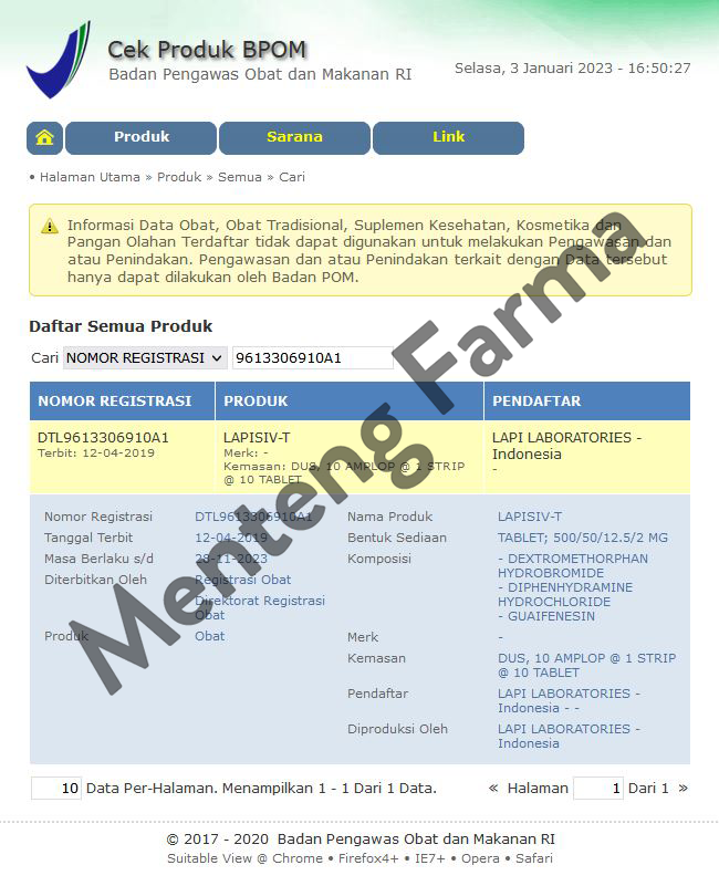 Lapisiv-T 10 Tablet - Obat Batuk Pilek Alergi – Apotek