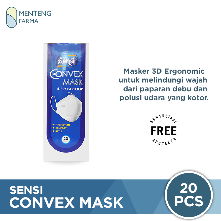Sensi Convex Mask Earloop Isi 20 Pcs – Apotek