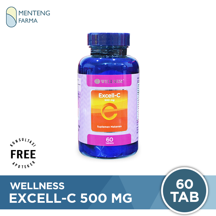 Wellness Excell C 500 Mg Isi 60 Tablet - Asupan Vitamin C – Apotek