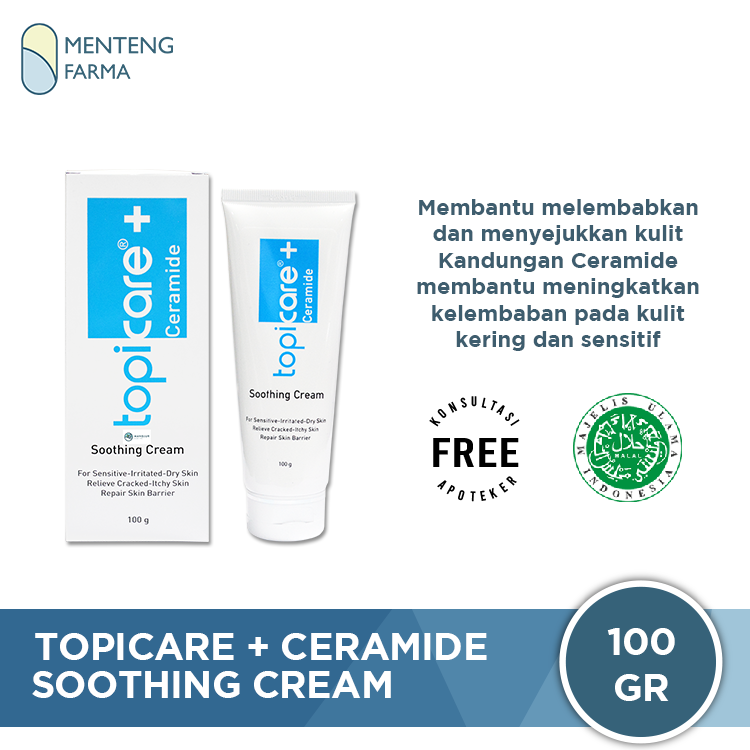 Topicare + Ceramide Soothing Cream 100 Gr - Krim Pelembab Kulit Kering ...