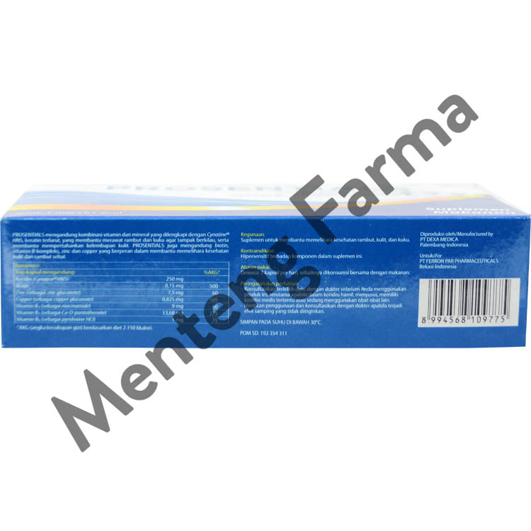 Prosentials 30 Kapsul - Suplemen Kesehatan Rambut, Kuku, dan Kulit – Apotek