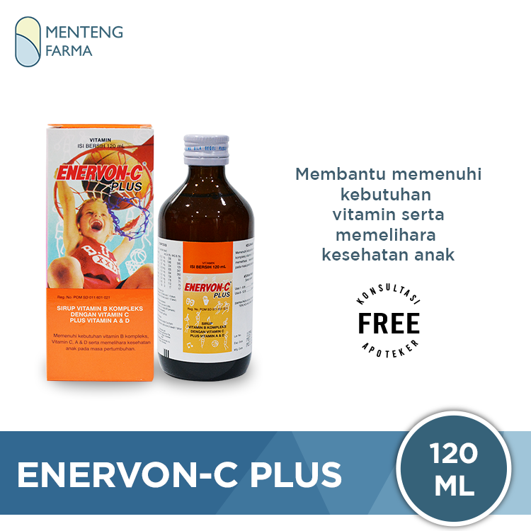 Enervon-C Plus Syrup 120 mL - Vitamin Lengkap Kesehatan Anak – Apotek