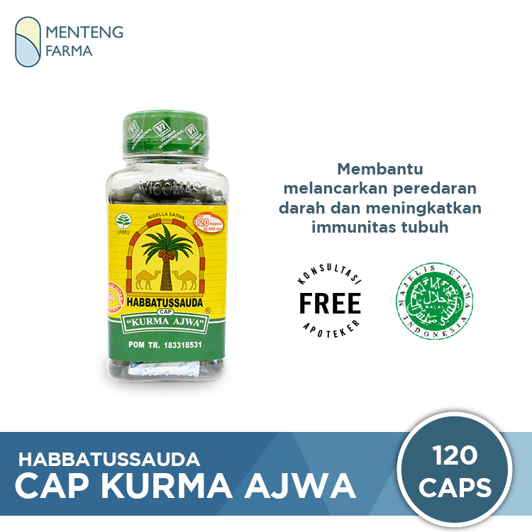 Habbatussauda Cap Kurma Ajwa 120 Kapsul - Suplemen Jintan Hitam untuk ...