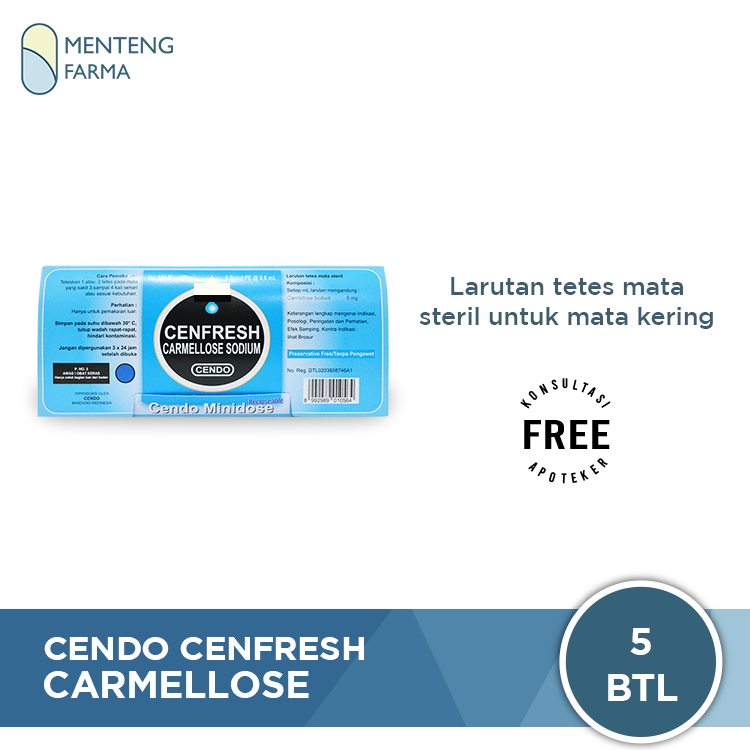Cendo Cenfresh Minidose 0.6 mL Isi 5 Botol - Obat Tetes Iritasi Mata ...