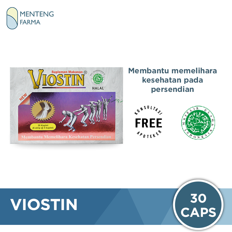 Viostin Halal 30 Kaplet - Suplemen Kesehatan Persendian – Apotek