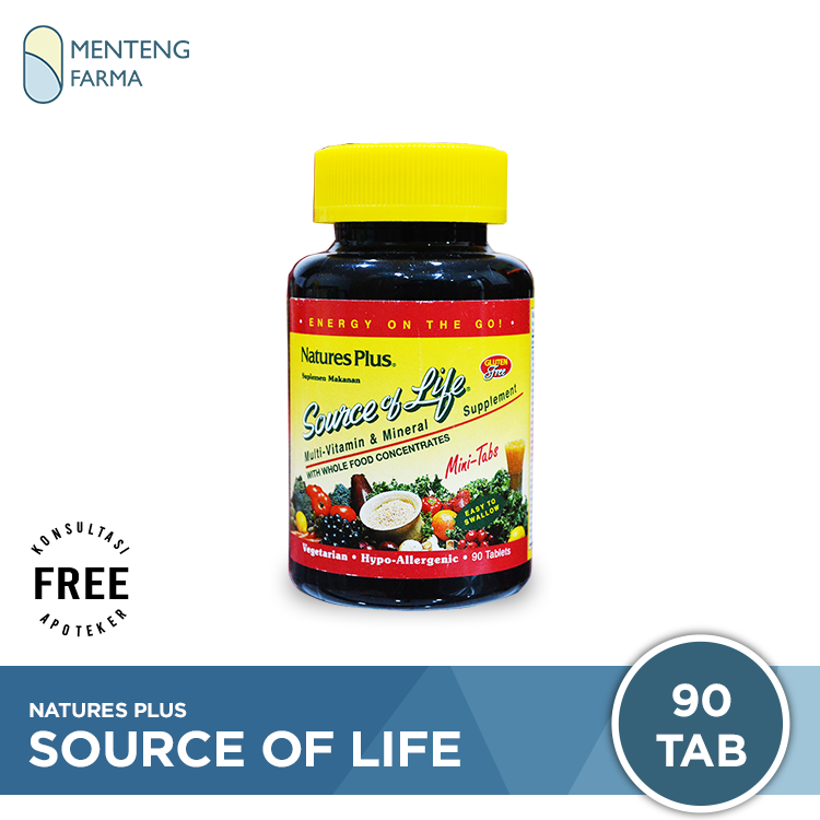 Natures Plus Source Of Life Multivitamin dan Mineral 90 Mini Tab – Apotek