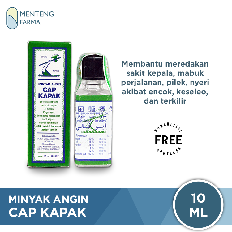 Minyak Angin Cap Kapak - Pereda Masuk Angin dan Mabuk Perjalanan – Apotek