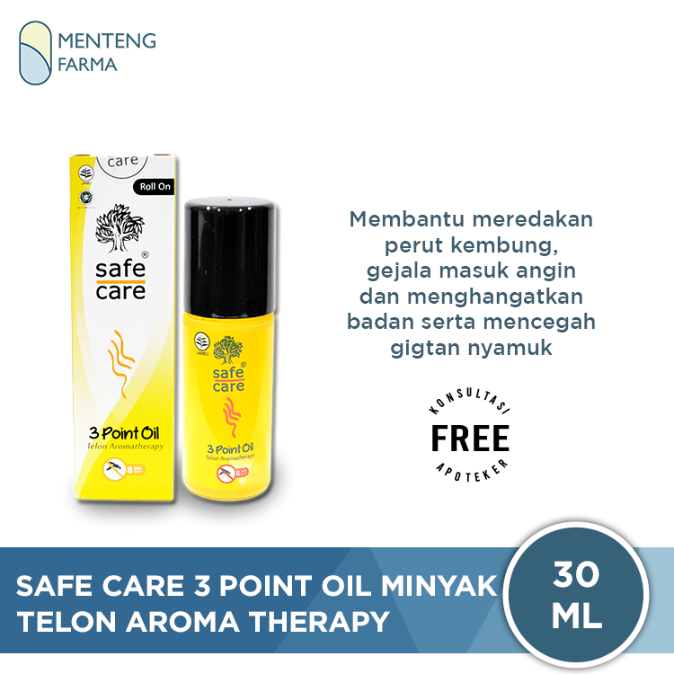 Safe Care 3 Point Oil Minyak Telon Aromatheraphy 30 mL - Telon Roll On ...