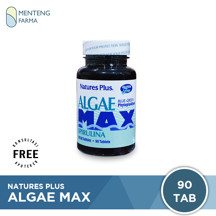Natures Plus Algae Max Spirulina 90 Tablet - Suplemen Daya Tahan Tubuh ...