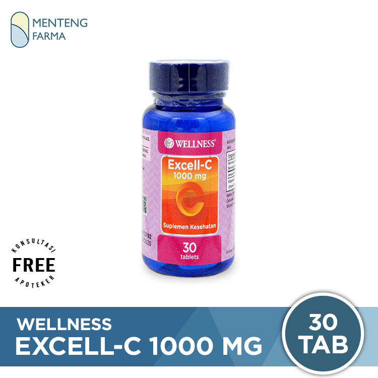 Wellness Excell C 1000 mg 30 Tablet - Suplemen Vitamin C 1000 mg – Apotek