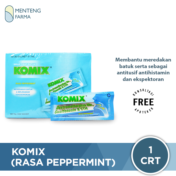 Komix (Rasa Peppermint) 1 Karton - Isi 50 Dus – Apotek