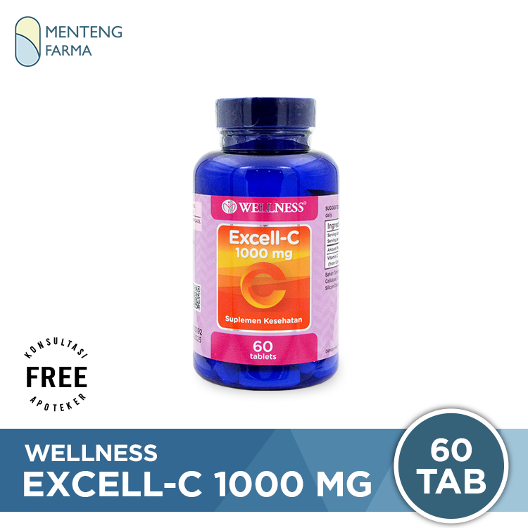 Wellness Excell C 1000 mg 60 Tablet - Suplemen Vitamin C 1000 mg – Apotek