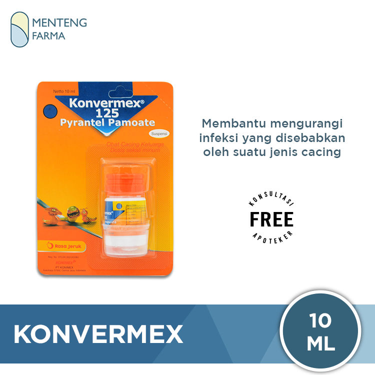 Konvermex 125 Suspensi 10 mL - Obat Pembasmi Cacingan – Apotek
