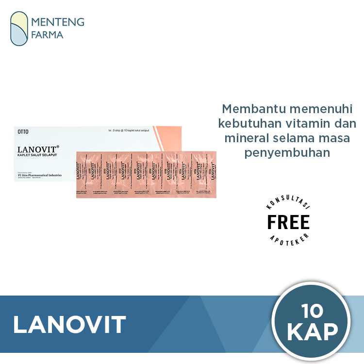 Lanovit 10 Kaplet - Vitamin & Mineral Untuk Metabolisme Tubuh – Apotek