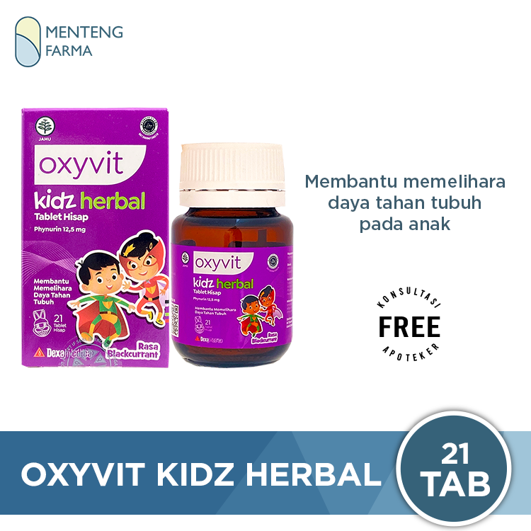 Oxyvit Kidz Herbal 21 Tablet Hisap - Vitamin Anak – Apotek