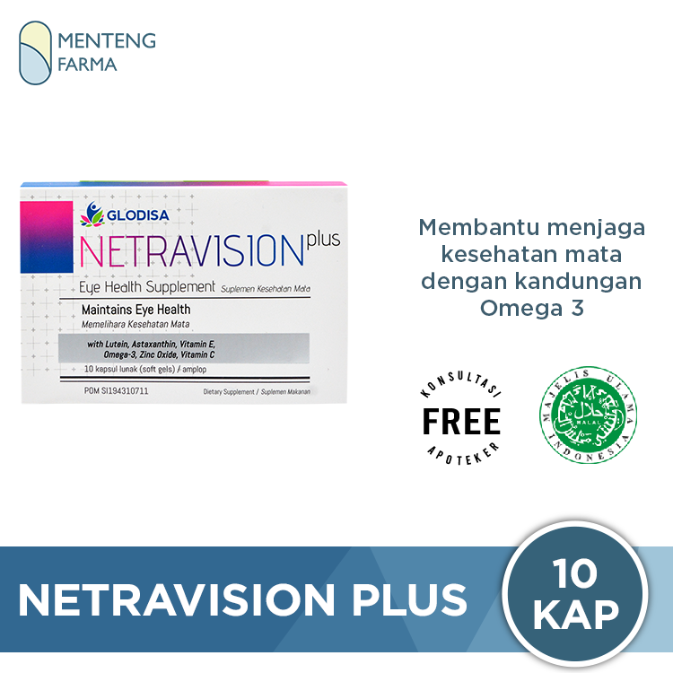 Netravision Plus 10 Kapsul - Suplemen Kesehatan Mata – Apotek