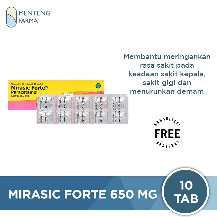 Mirasic Forte 650 mg 10 Tablet - Obat Nyeri dan Demam – Apotek